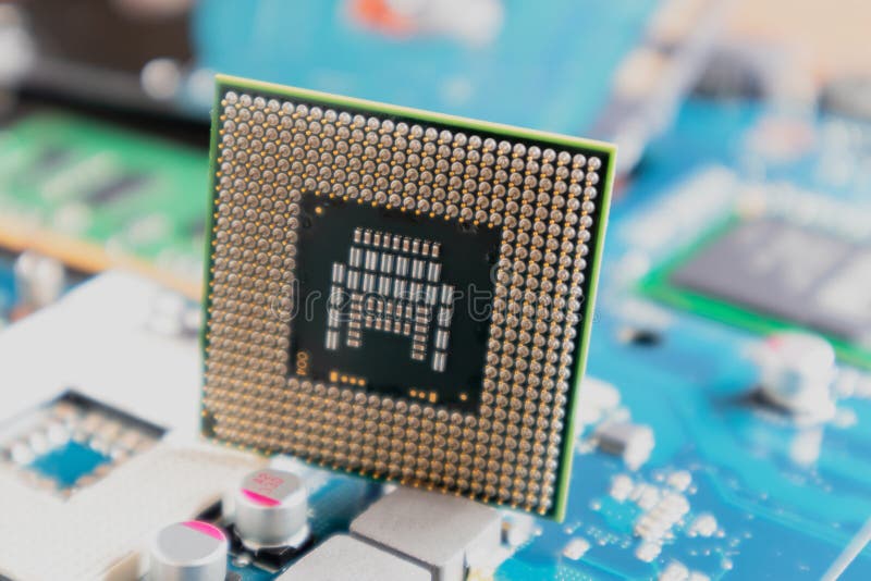 Computer Processor Close-up, Soft Focus Stock Image - Image of ...