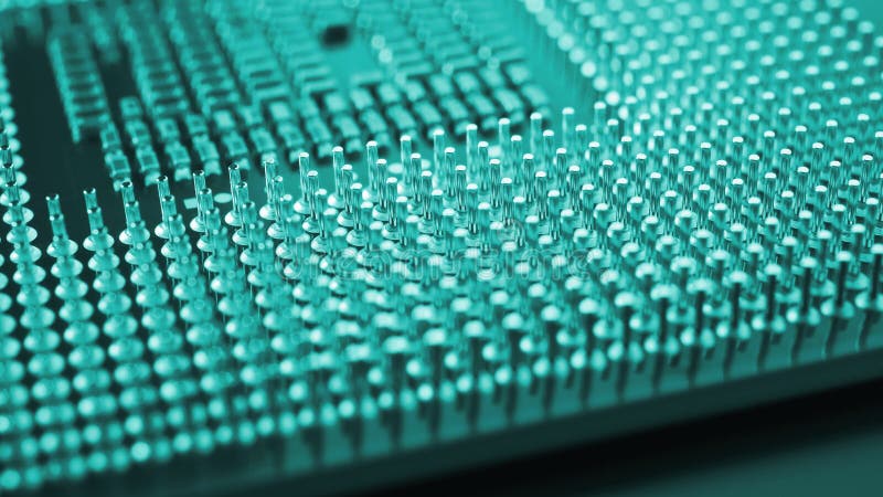 Computer Processor or Microprocessor Close-up. Bright and Catchy ...