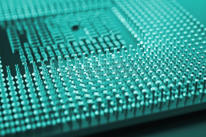 Computer Processor Close-up. Deep Pink Tinted Background or Wallpaper ...