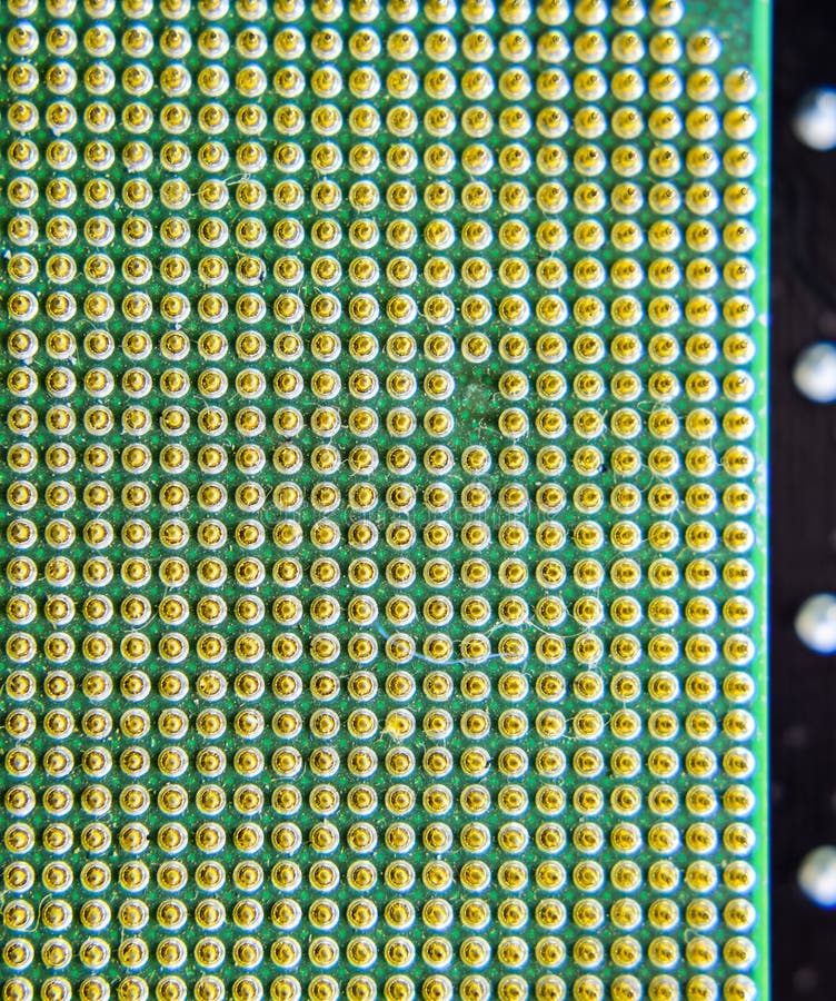 Computer Processor, Contact . Electronic Board with Electrical ...