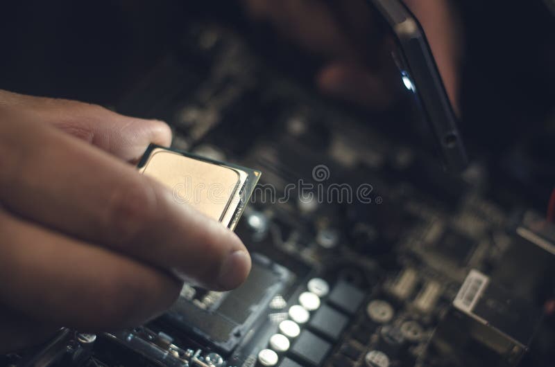 Computer Processor, CPU Chip. Stock Photo - Image of help, paste: 92550128
