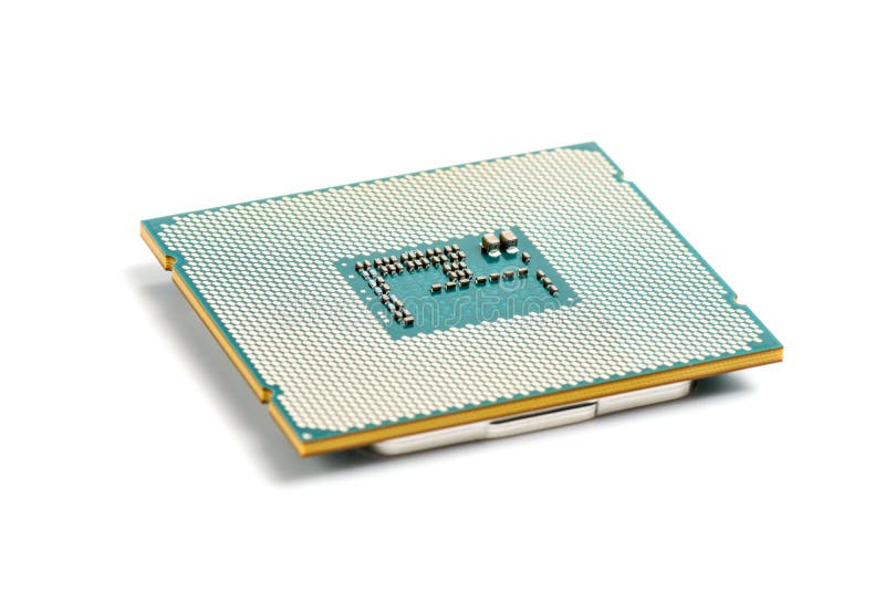 Computer Processor CPU on White Background Stock Photo - Image of ...
