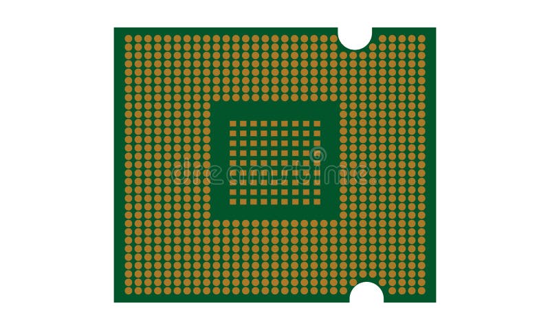 Computer Processor Icon. Outline Computer Processor Vector Icon for Web ...