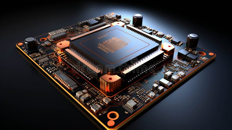 Computer Processor Isolated on White Stock Illustration - Illustration of white, processor ...