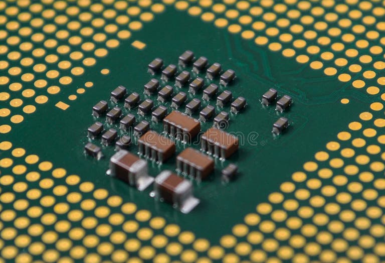 Computer Processor Macro Shot Stock Photo - Image of high, closeup ...