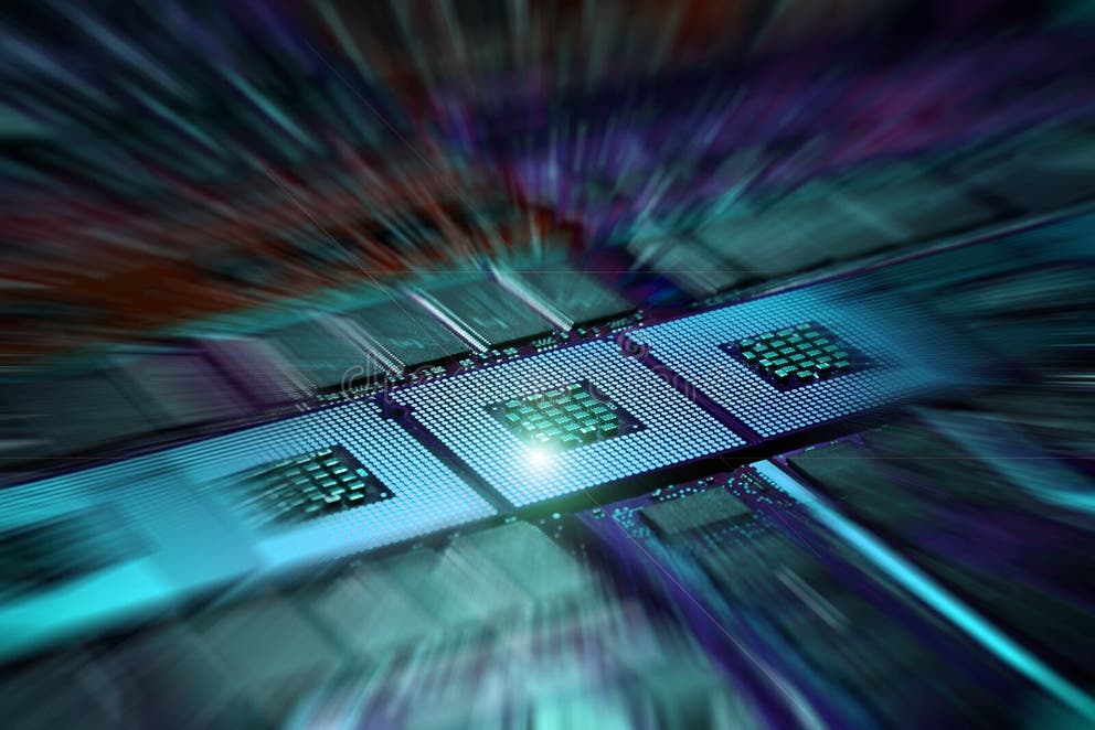 Computer Processor and Memory Modules Stock Photo - Image of computing ...