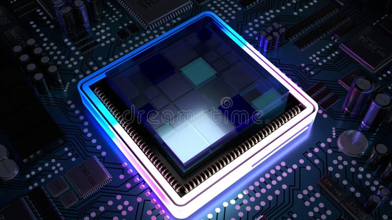 Computer Processor and Motherboard - 3D Animation Stock Footage - Video ...