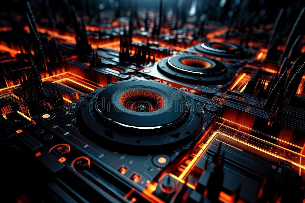 A Computer Processor and Other Electronics Inside of a Building at ...