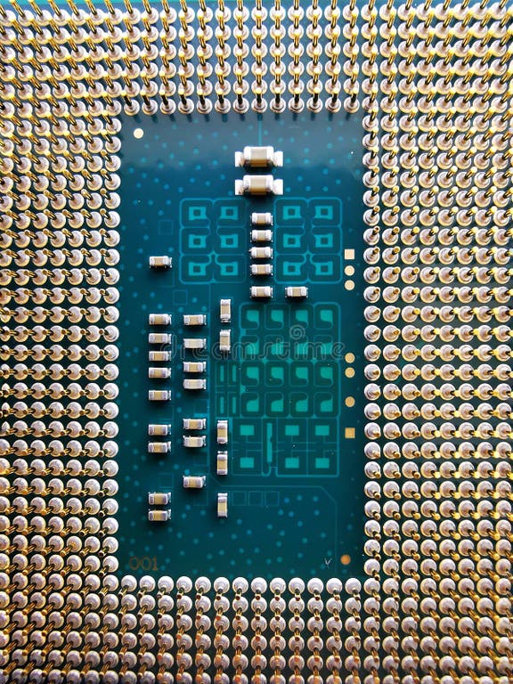 Computer Processor. Pin Grid Array. Stock Photo - Image of processors ...