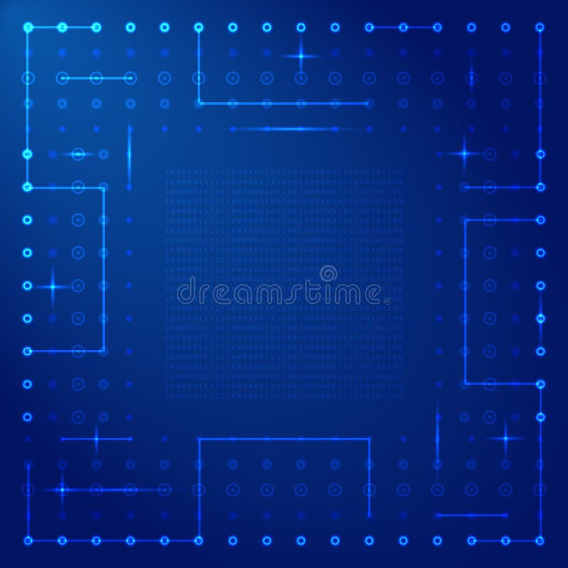 Computer Processor Vector Frame Stock Vector - Illustration of ...