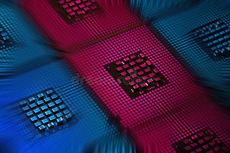 Computer Processors Aligned with Abstract Lighting Effects ...