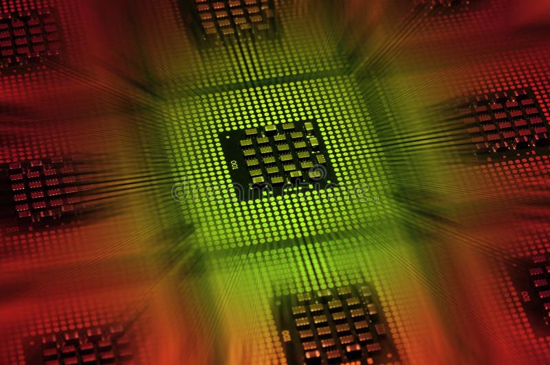Computer Processors Aligned with Abstract Lighting Effects ...