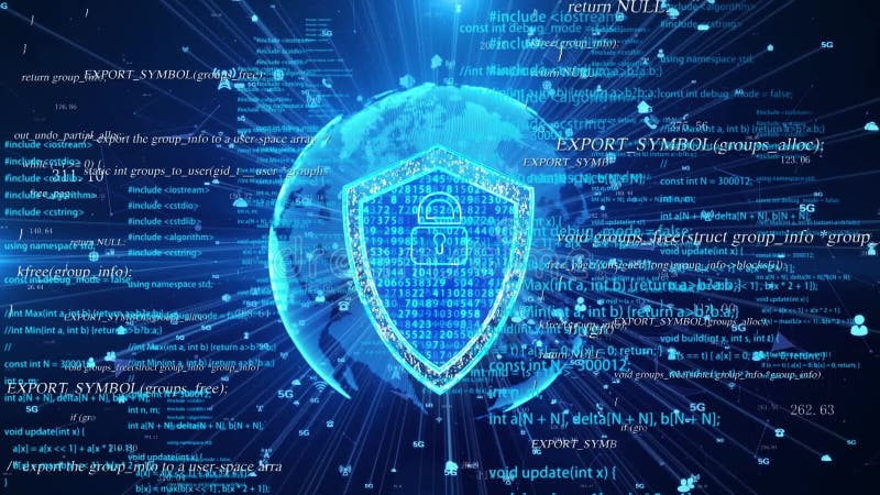 Computer Program Code Data Protection Network Security Stock Footage ...