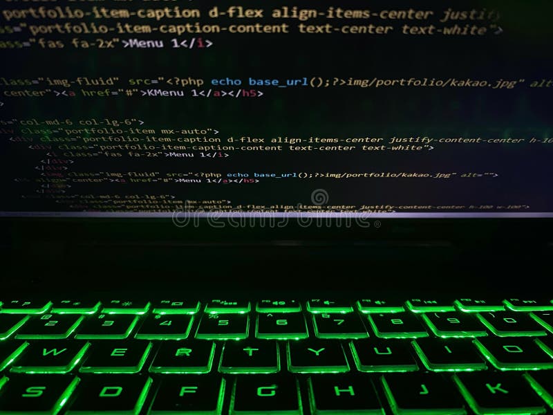 A Computer Program Code That Is Often Used Computer Language Source Code In The Laptop With