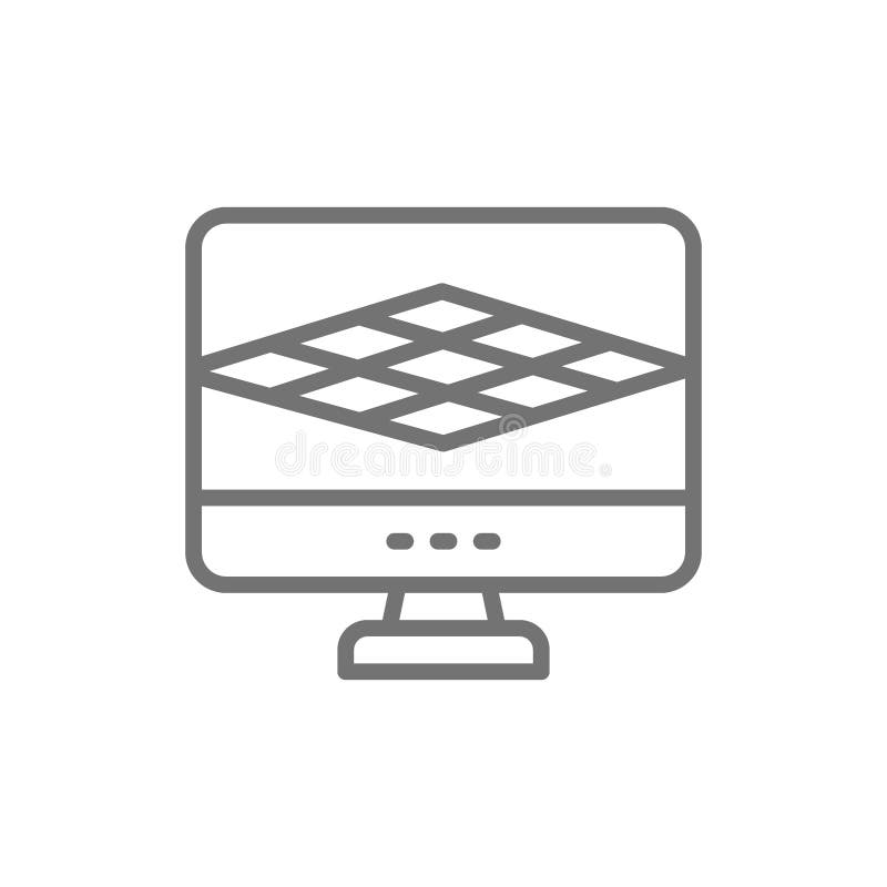 3d modeling line icon stock vector. Illustration of geometry - 147449855