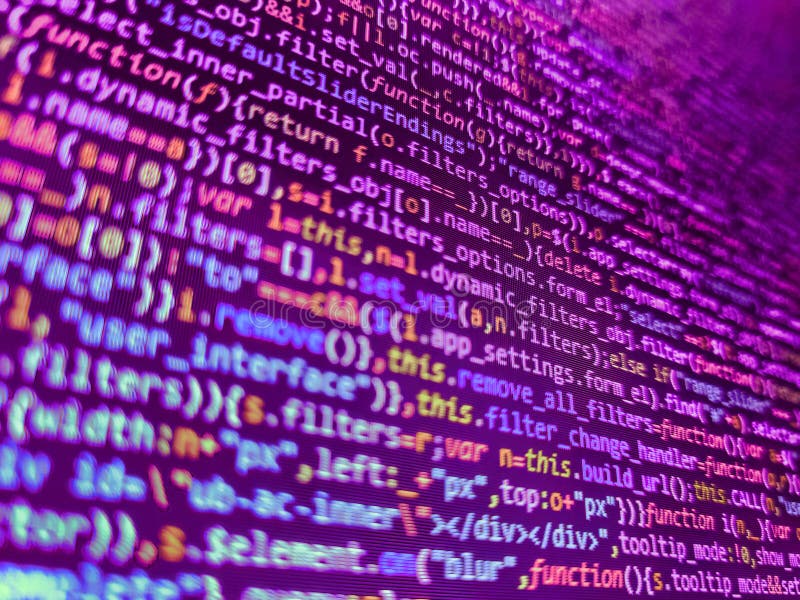 Computer Program Preview Html And Css Code Developing Screenshot Stock Image Image Of Device