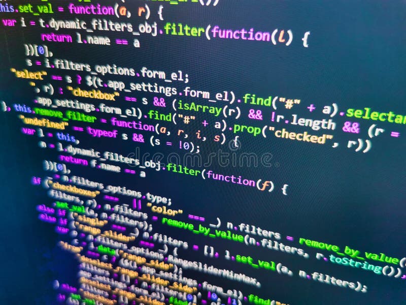 PHP Code on the Screen, Extreme Close Up Stock Photo - Image of engineering, backdrop: 116078598