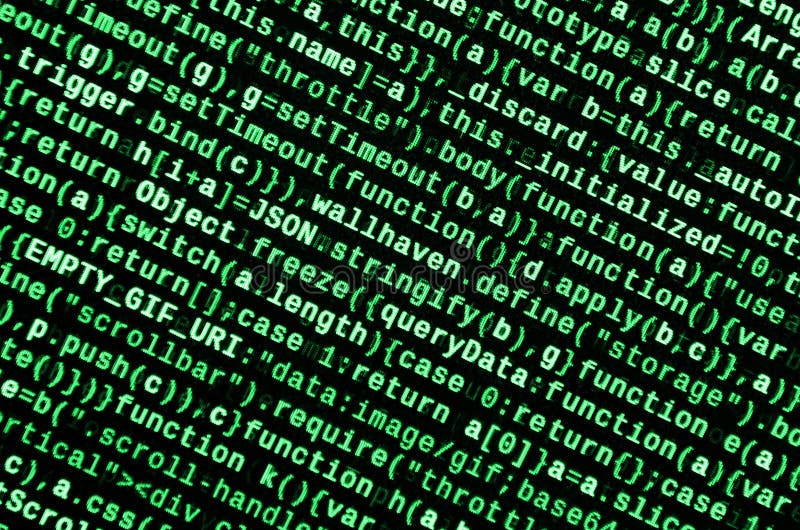 Computer Program Preview. Programming Code Typing Stock Photo - Image ...