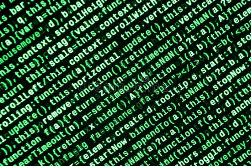 Computer Program Preview. Programming Code Typing Stock Image - Image ...