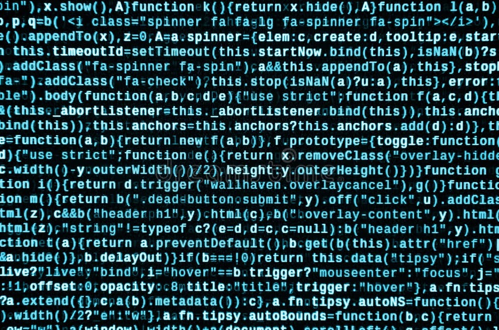 Computer Program Preview. Programming Code Typing Stock Photo - Image of html, abstract: 132974442