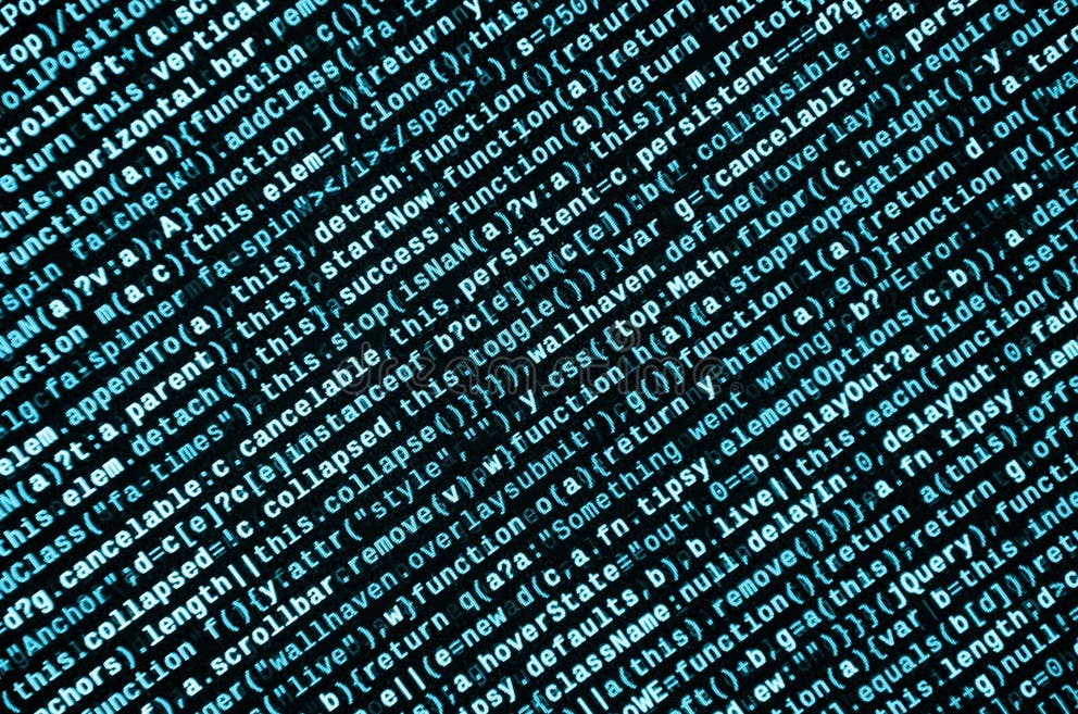 Computer Program Preview. Programming Code Typing Stock Image - Image ...