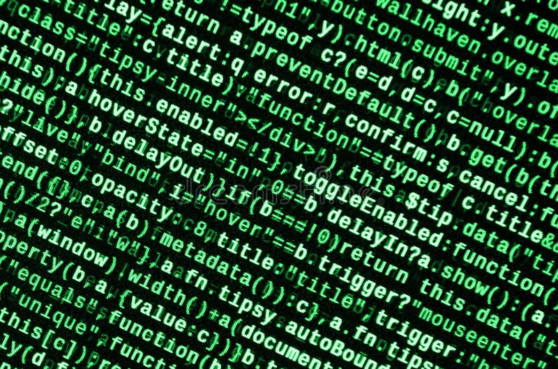 Computer Program Preview. Programming Code Typing Stock Image - Image ...