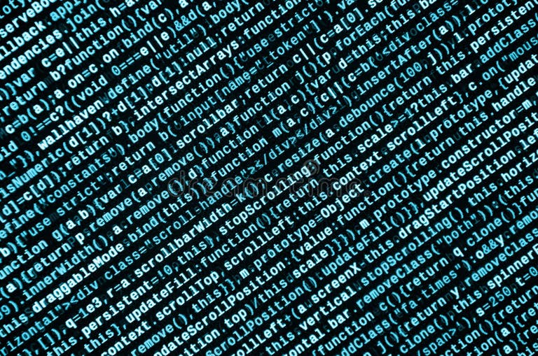 Computer Program Preview. Programming Code Typing Stock Image - Image ...