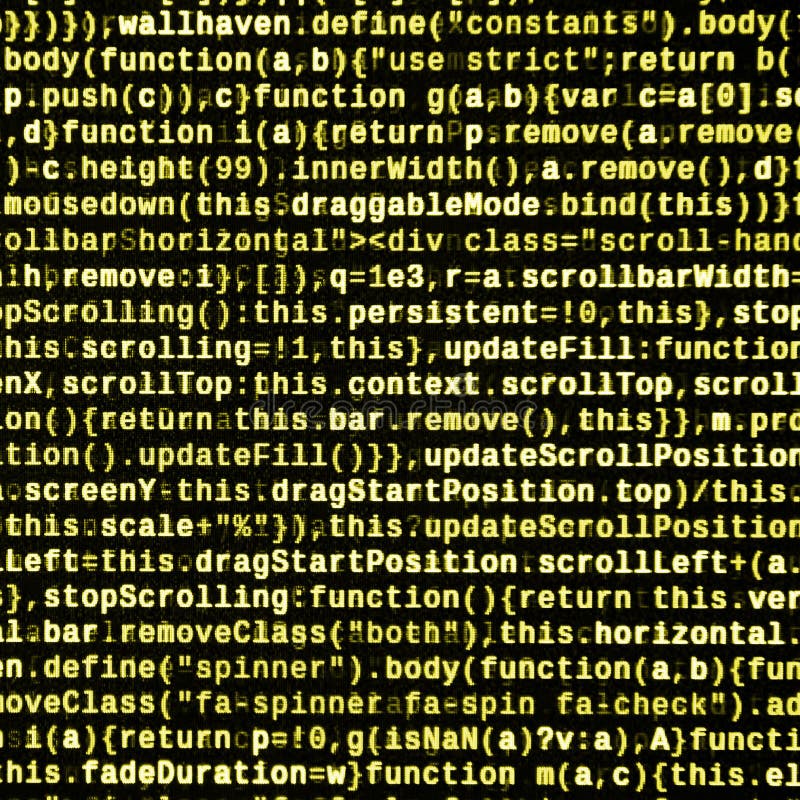 Computer Program Preview. Programming Code Typing Stock Photo - Image ...