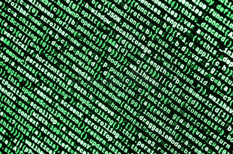 Computer Program Preview. Programming Code Typing Stock Image - Image ...