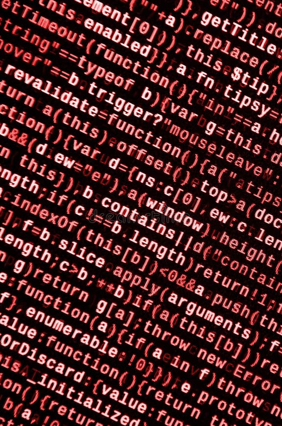 Computer Program Preview. Programming Code Typing Stock Photo - Image ...