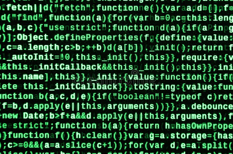 Computer Program Preview. Programming Code Typing Stock Image - Image ...