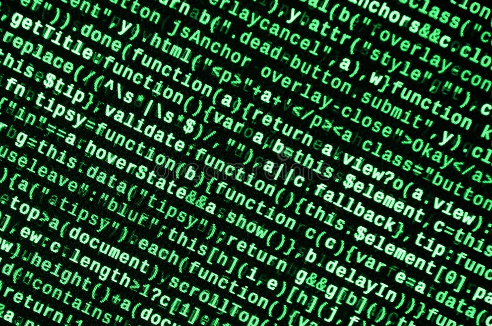 Computer Program Preview. Programming Code Typing Stock Photo - Image ...