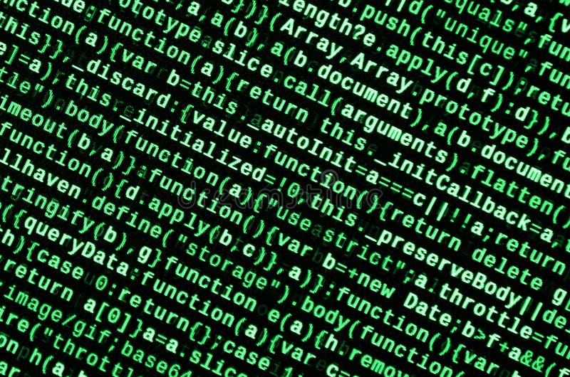 Computer Program Preview. Programming Code Typing Stock Photo - Image of programming, developer ...
