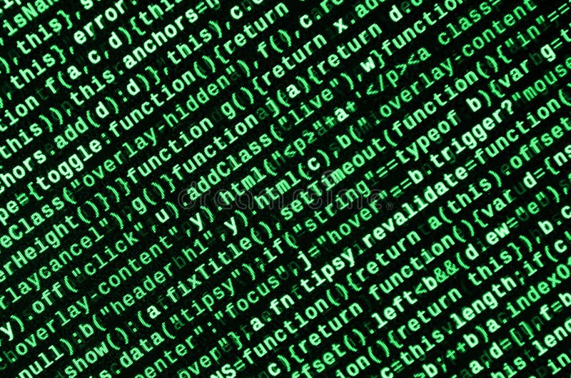 Computer Program Preview. Programming Code Typing Stock Image - Image of html, information ...