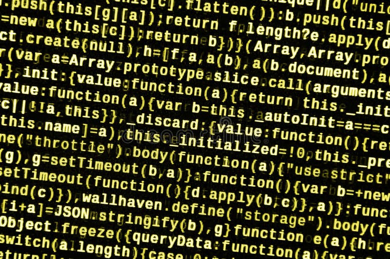 Computer Program Preview. Programming Code Typing Stock Image - Image of developer, development ...