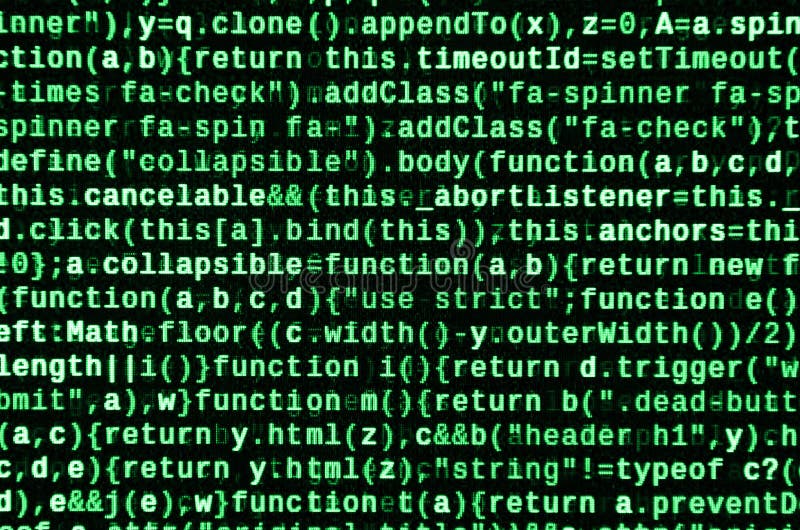 Computer Program Preview Programming Code Typing Stock Image Image