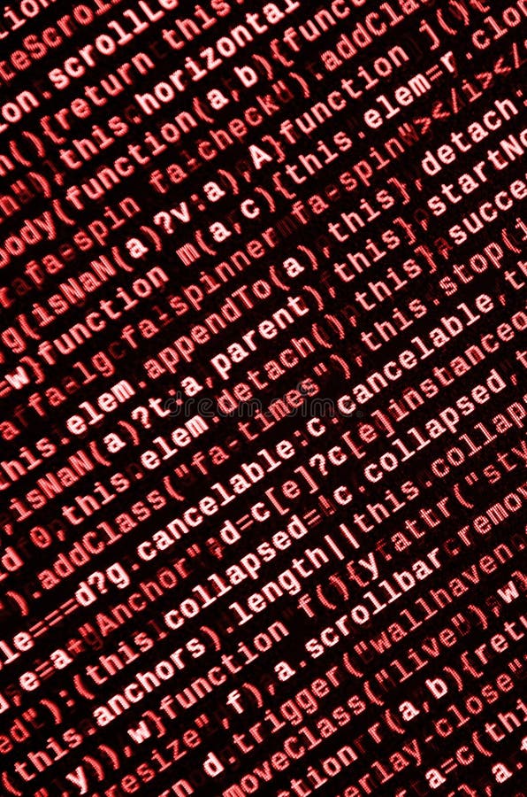 Computer Program Preview. Programming Code Typing Stock Photo - Image of html, language: 132849792