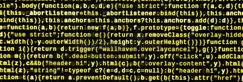 Computer Program Preview. Programming Code Typing Stock Photo - Image ...