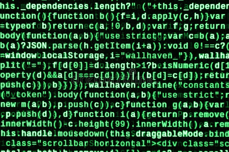 Computer Program Preview. Programming Code Typing Stock Image - Image ...