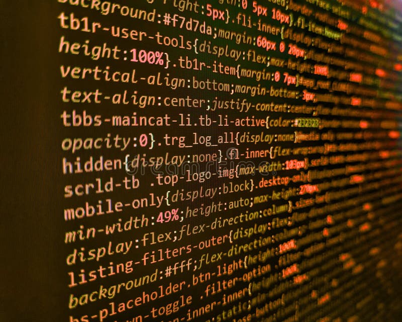 Script Procedure Creating Coding Hacker Concept Css Javascript And Html Usage Abstract
