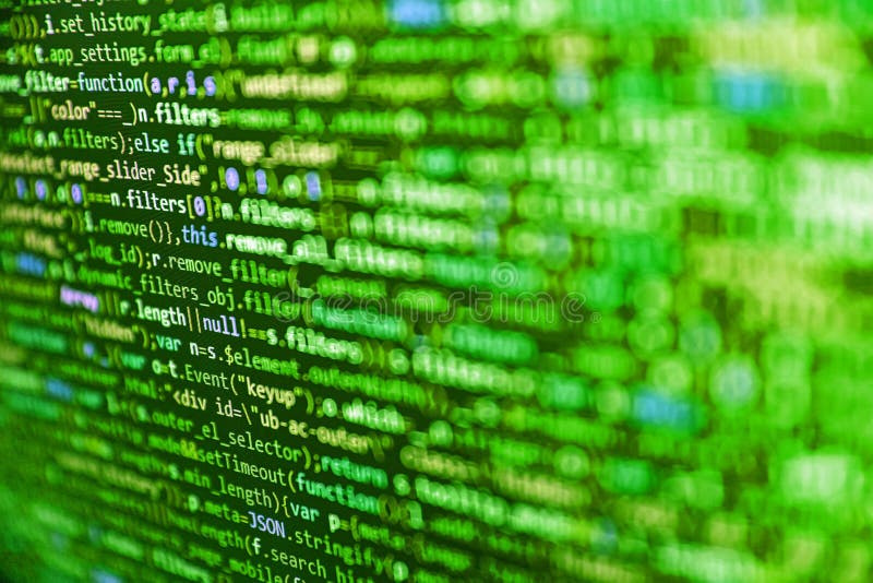 Computer Program Preview Script On Computer With Source Code Software Background Technology