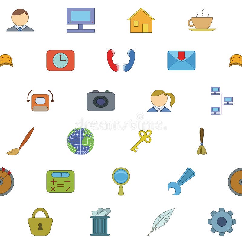 Computer Program Signs Silhouettes Stock Vector - Illustration of ...