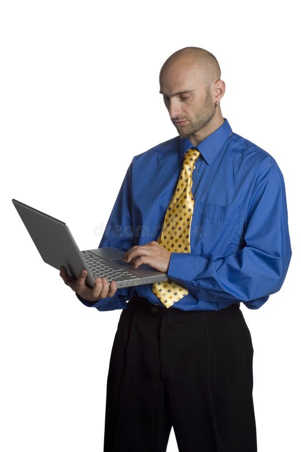 Head on computer stock photo. Image of dumb, male, mistake - 5370572