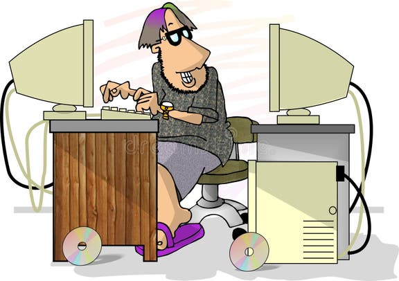 Computer Programmer stock illustration. Illustration of funny - 55404