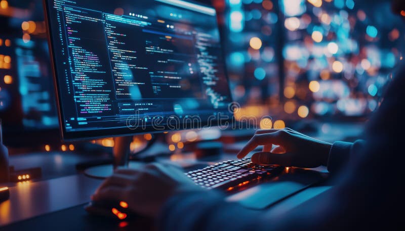 Computer Programmer Digital Software Developer Utilizing Ai Stock Photos - Free & Royalty-Free ...