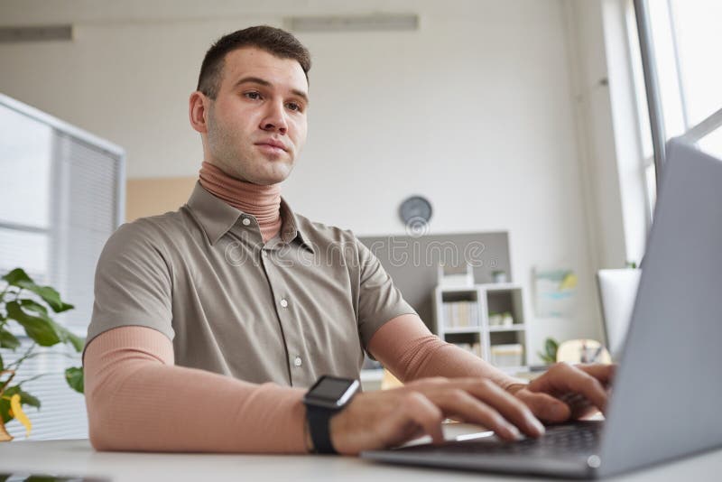Computer Programmer Working at Office Stock Photo - Image of laptop ...