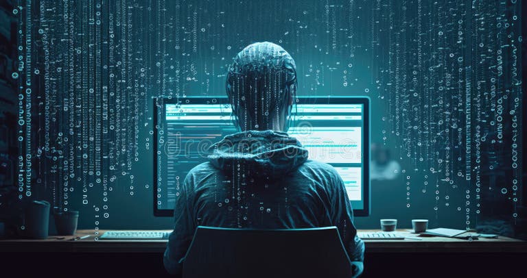 A Computer Programmer Sitting at Their Desk, Immersed in Lines of JavaScript Code Stock ...