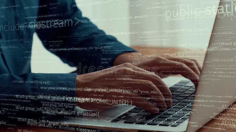 Computer Programmer Uses Capable Laptop Computer To Develop Programming ... Computer Programmer Uses Capable Laptop Computer To Develop Programming ...