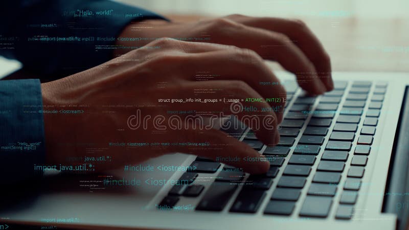 Computer Programmer Uses Capable Laptop Computer To Develop Programming ... Computer Programmer Uses Capable Laptop Computer To Develop Programming ...