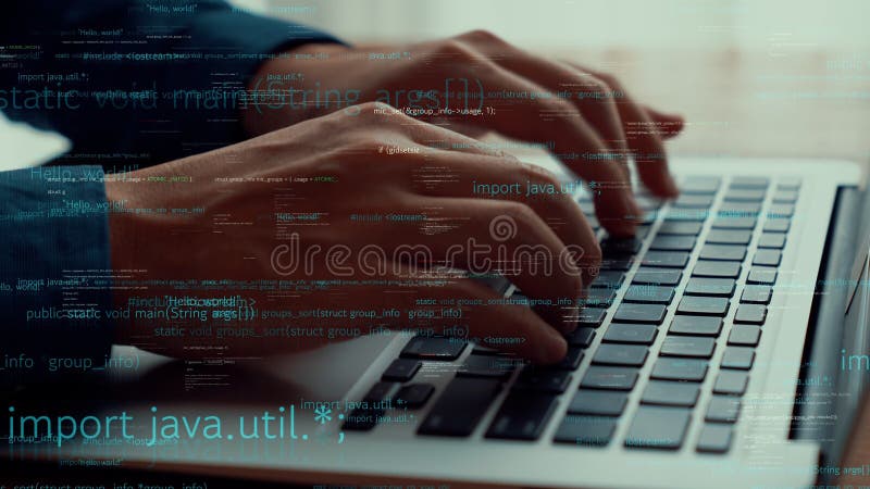 Computer Programmer Uses Capable Laptop Computer To Develop Programming ... Computer Programmer Uses Capable Laptop Computer To Develop Programming ...